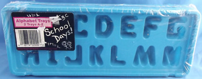 Alphabet ABC Novelty Ice Cube Tray - Molded Plastic Tray Large 2” ice ...