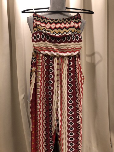 Persaya Aztec Print Strapless Long Pant Jumper With Pockets | eBay