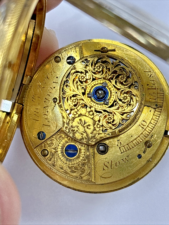 George II/III Pocket Watch Andrew Reed London Ormolu Case Fusee ...