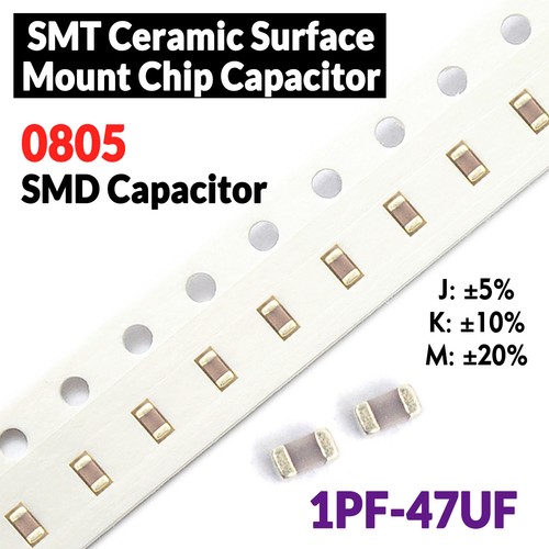 0805 SMD Capacitor SMT Ceramic Surface Mount Chip Capacitors 1PF-47UF ± ...