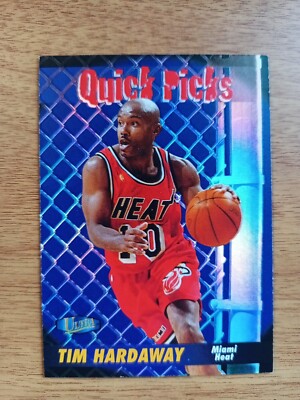 TIM HARDAWAY 1997-98 FLEER ULTRA "QUICK PICKS" INSERT BASKETBALL CARD ...