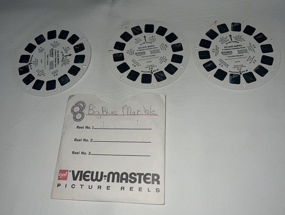 GAF Viewmaster Reels Big Blue Marble Vintage 70s Childrens TV Series ...