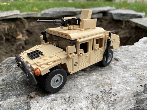 Humvee Tan Building Blocks MOC Military Armored Off-Road Army Brick ...