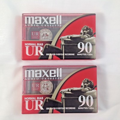 Maxwell Blank Cassette Tapes Sealed Normal Bias UR 90 Lot of 2 New ...