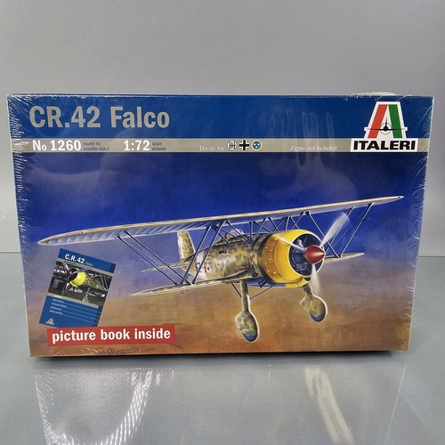 Italeri 1:72 Scale Fiat CR.42 Falco WW2 Italian Aircraft Model Kit 1260 ...