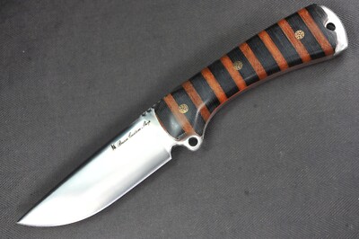 Busse Custom SAR4 .225" Convexed Satin INFI Blade, Stacked Canvas ...