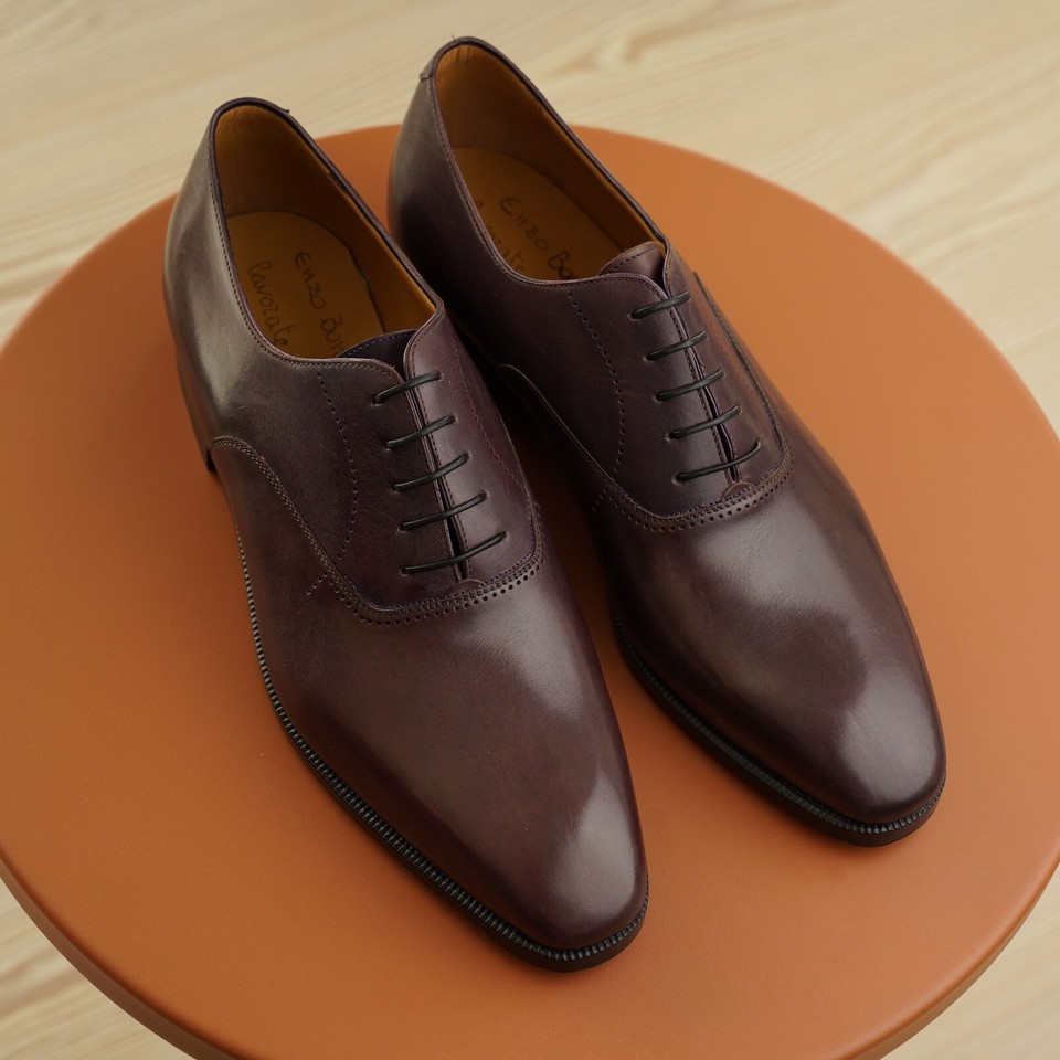 Enzo Bonafe Style 3858 Oxford - Vitello Viola - Size 8.5 UK | eBay
