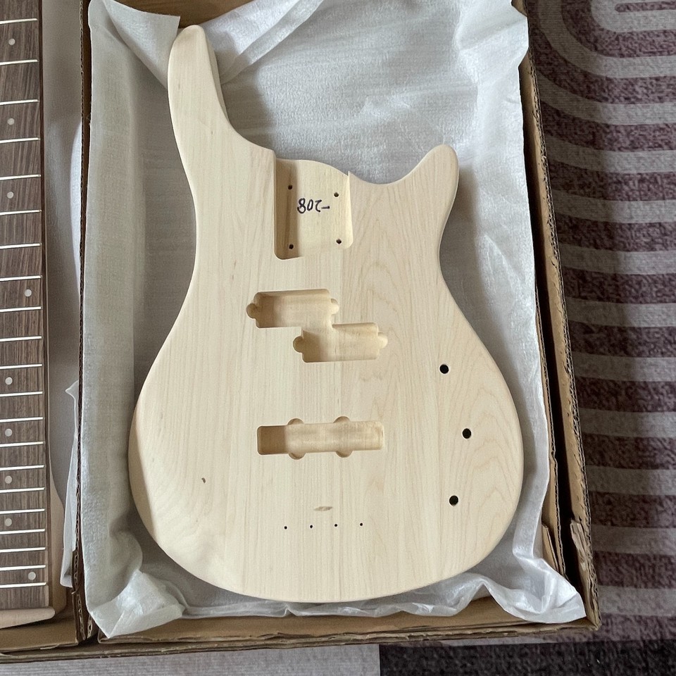 DIY Electric BASS Kits 4strings STYLE Unfinished Custom Hole Body Free ...
