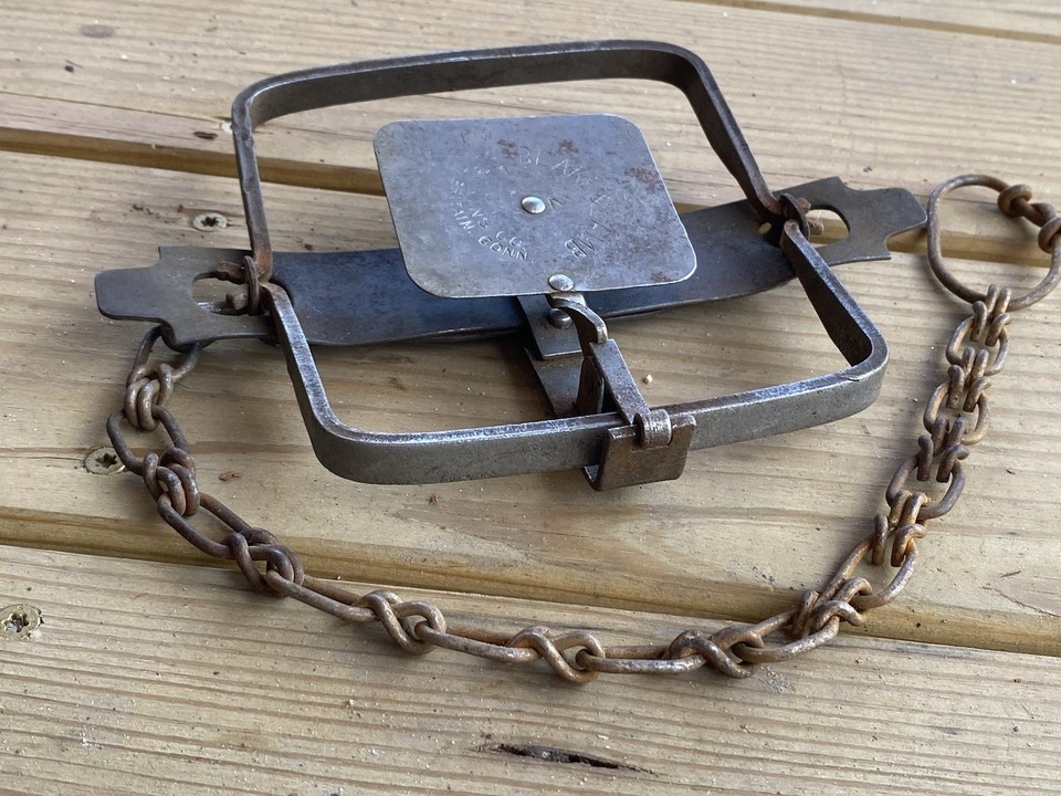 NEW OLD STOCK Antique BLAKE & LAMB #2 Double Underspring Trap Newhouse ...