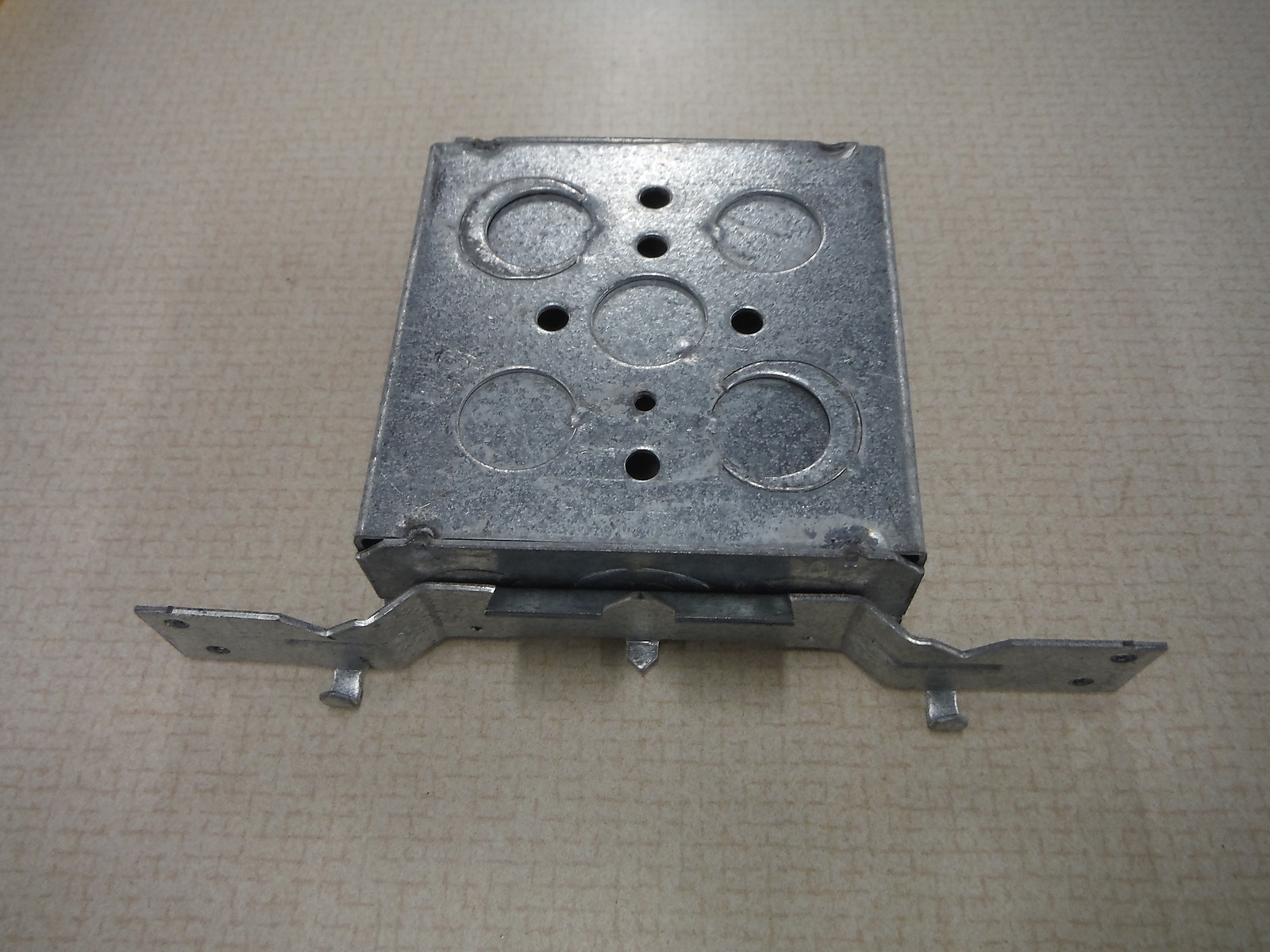 Steel City 4" Square Galvanized Electrical Junction Box W/ Bracket | eBay