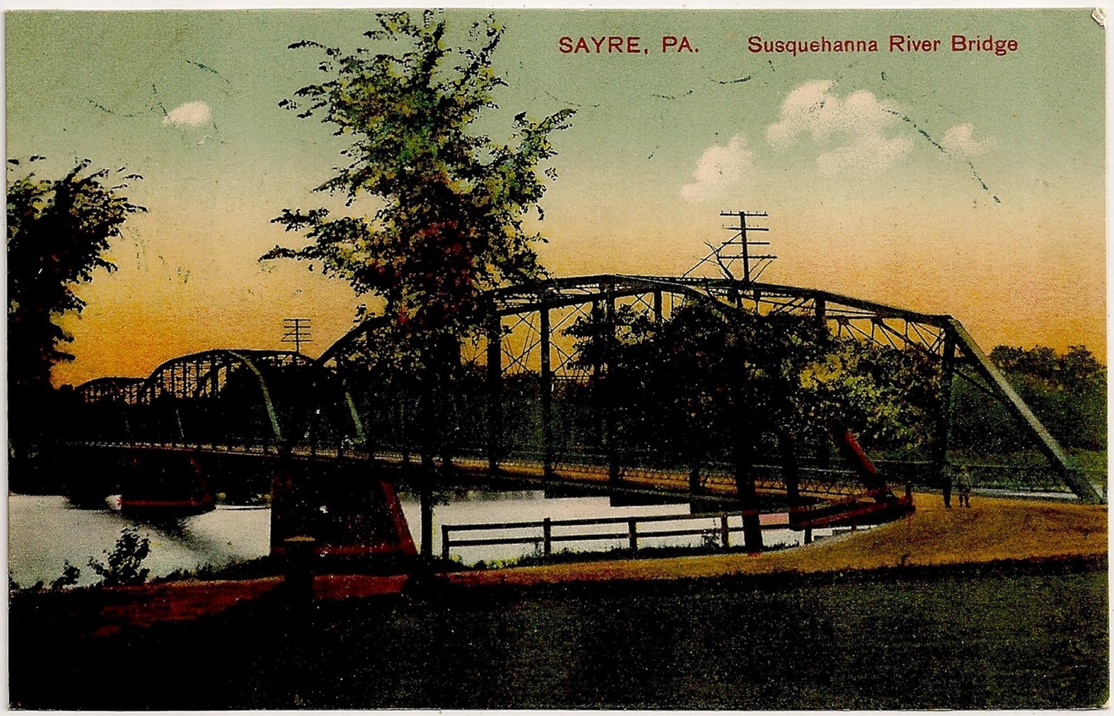 Susquehanna River Bridge in Sayre PA Postcard | eBay