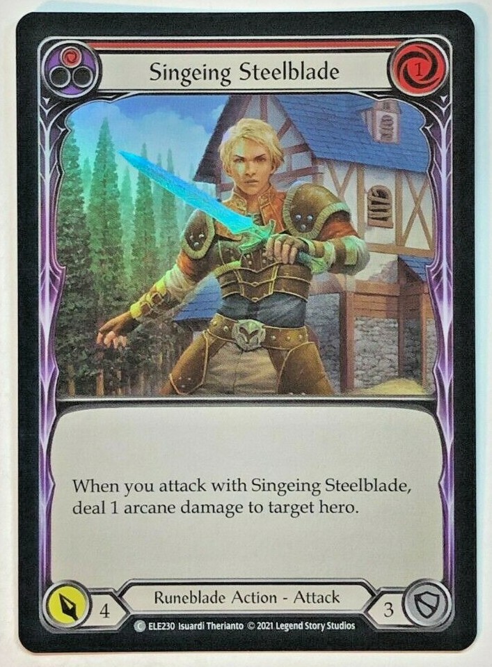 Flesh And Blood Tales of Aria Singeing Steelblade (Red) ELE230 Foil 1st ...