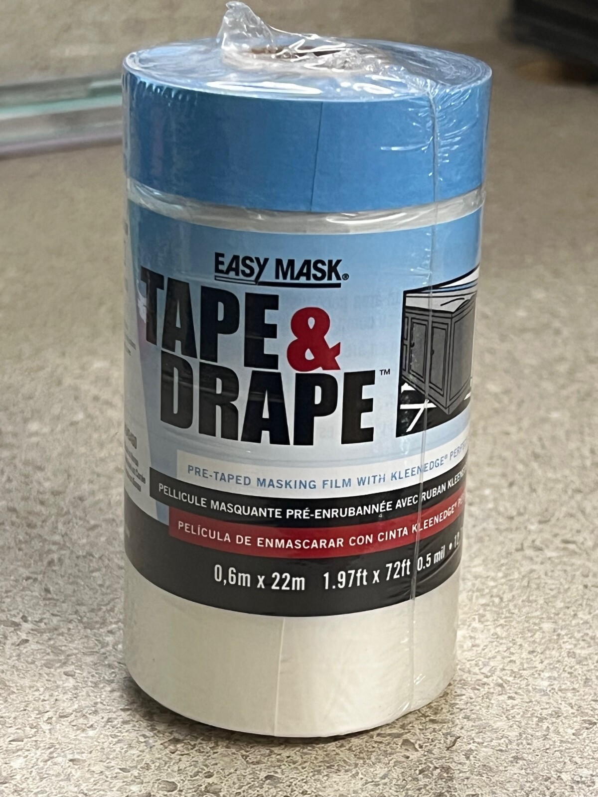 Trimaco 949460 Easy Mask Tape & Drape Masking Film 1.97 ft x 72 ft New ...