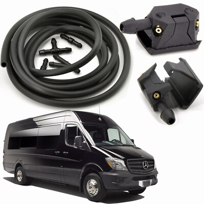 2PC Windshield Washer Nozzle Wiper 2m Hose For Mercedes-Benz Sprinter ...