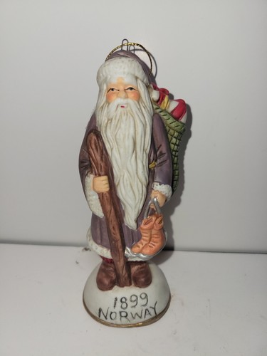 Vintage Old World Santa Claus Ceramic Christmas Holiday Figurine 1899 ...
