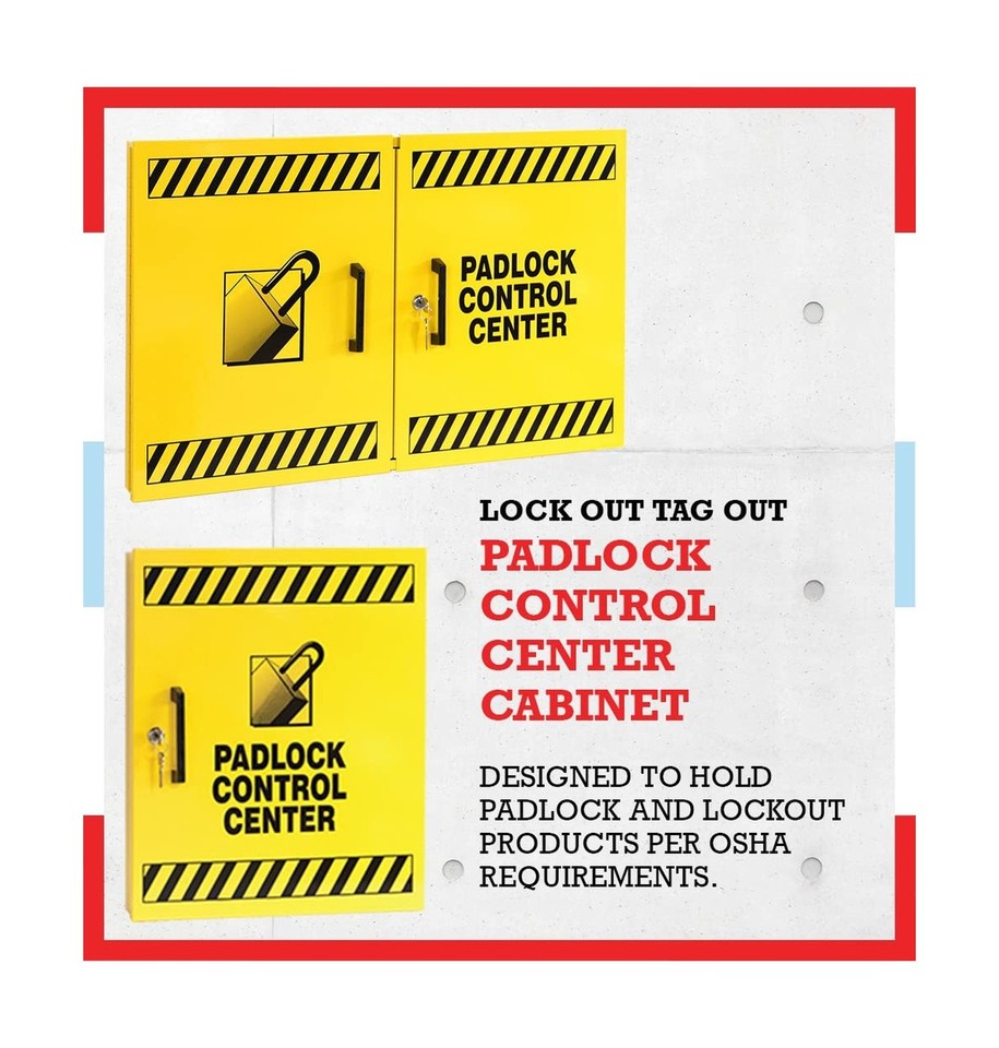 Lockout Tagout Kit, Padlock Control Center for Safe Padlock Storage ...