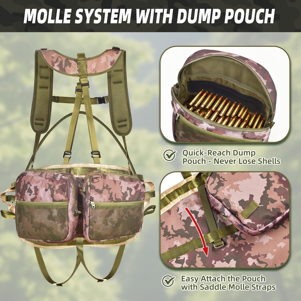Camo Tree Saddle Hunting Kit - Heavy Duty Tree Hunting Saddle System ...