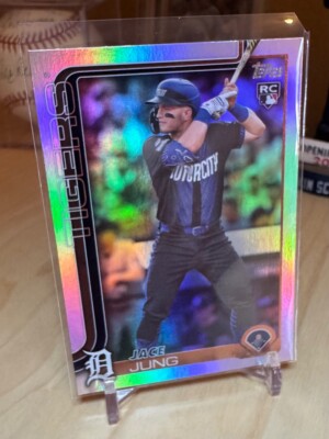 Jace Jung 2025 Topps #80 Rookie Rainbow Foil - Detroit Tigers | eBay