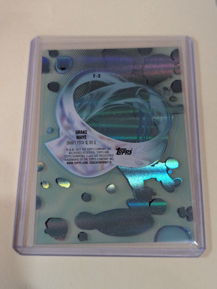 2025 Topps Signature Class Drake Maye Fluidity Rare (CASE HIT) F-3RC ...