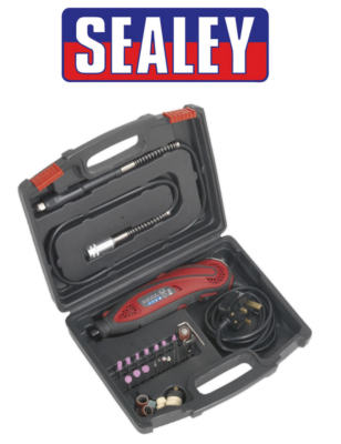 Sealey 40 Piece Variable Speed Rotary Tool & Engraver Set Dremmel Type ...