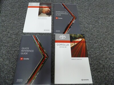 2020 Toyota Corolla Owner Operator Manual User Guide Set L LE SE CVT ...