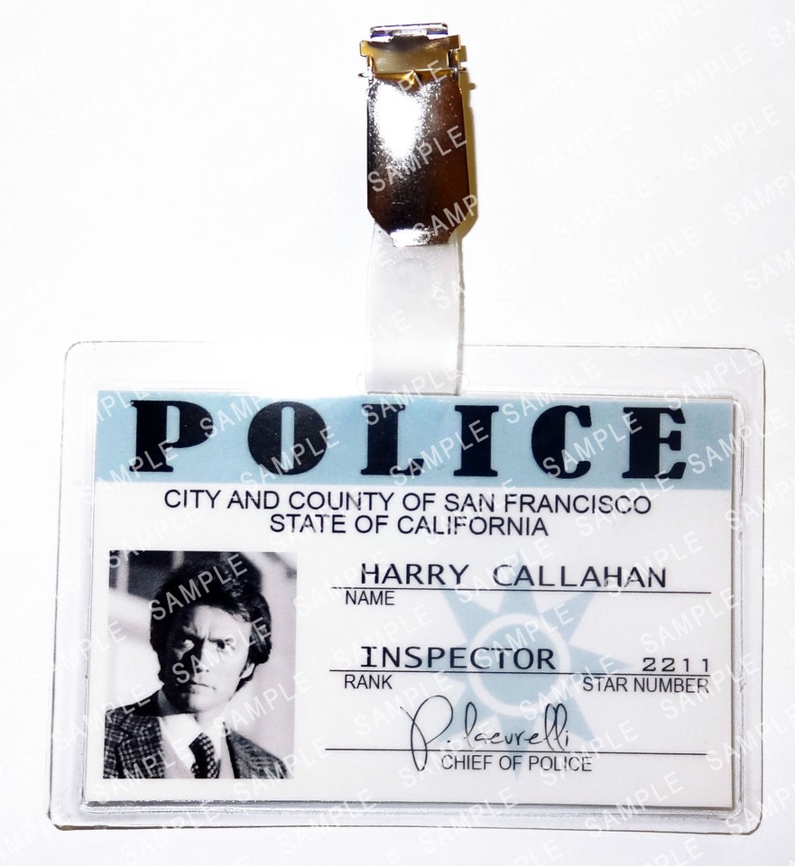 Dirty Harry Harry Callahan Detective Badge Movie Character Cosplay ...
