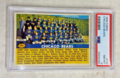 1956- TOPPS BASEBALL CHICAGO BEARS TEAM CARD #119 PSA 8 | eBay