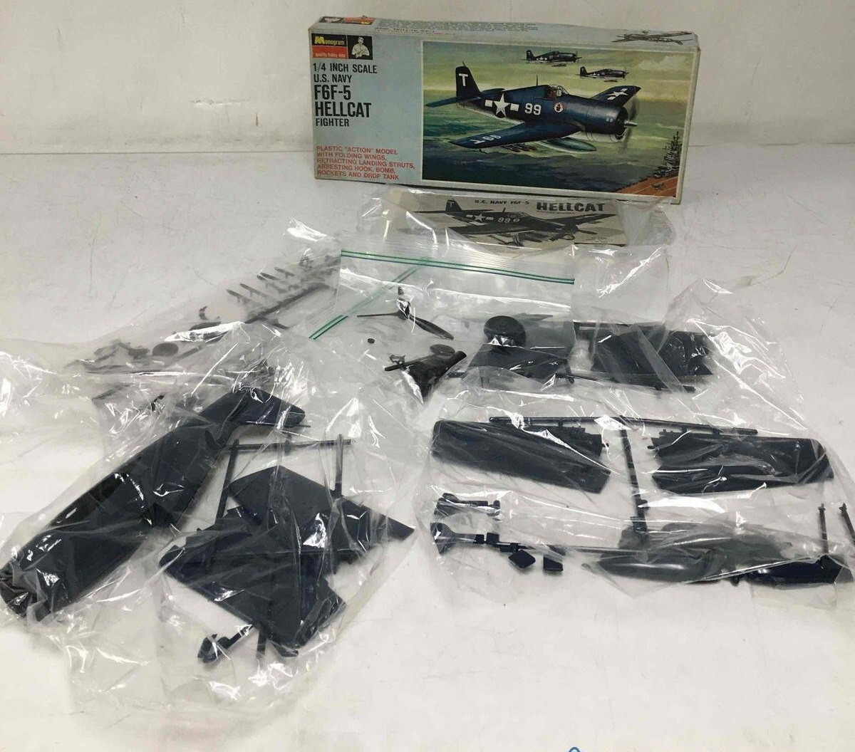 F6F-5 HELLCAT 1/48 SCALE MODEL. MONOGRAM KIT #6832 c.1967 | eBay