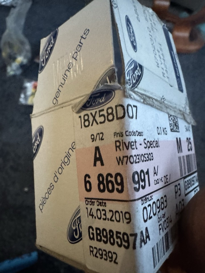 Genuine Ford Fiesta ESCORT RS Turbo Xr4i Body Kit Rivets X10 NOS ...