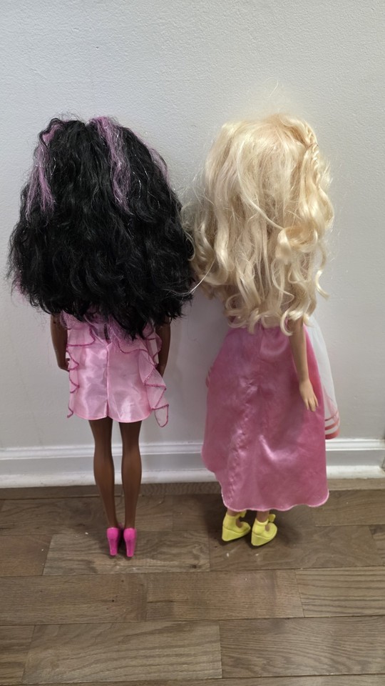 2 MATTEL Barbie Dolls Just My Sz 28 Inch Tall Barbie Dolls Pre Owned ...