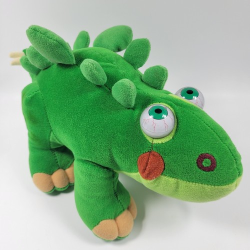 Eyenimal Green Dinosaur Stegosaurus Plush Stuffed Animal Moving Googly ...