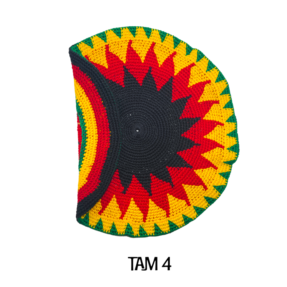 Rasta Handmade Crochet Beret Tam Bonet Beanie Cap Hippie Reggae Style M ...
