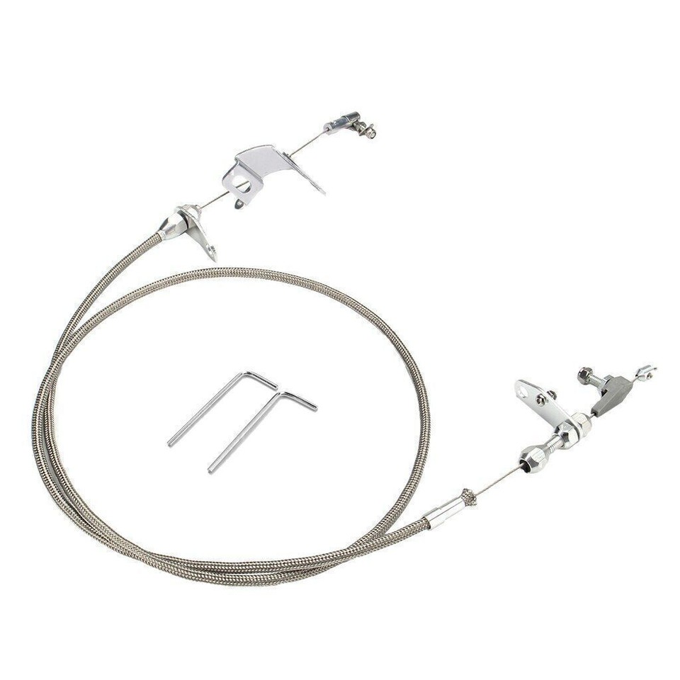 Braided Stainless Kickdown Cable Kit for 727 Torqueflite Mopar Dodge ...