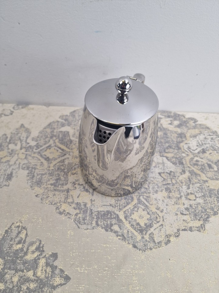 Café Stal DT-042 Art Deco 18/10 Stainless Steel Mirror Polished Tea Pot ...