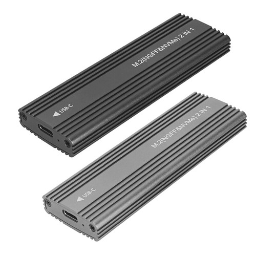 M.2 to USB Type-C Hard Drive Enclosure Case for NVME PCIE NGFF SATA M/B ...