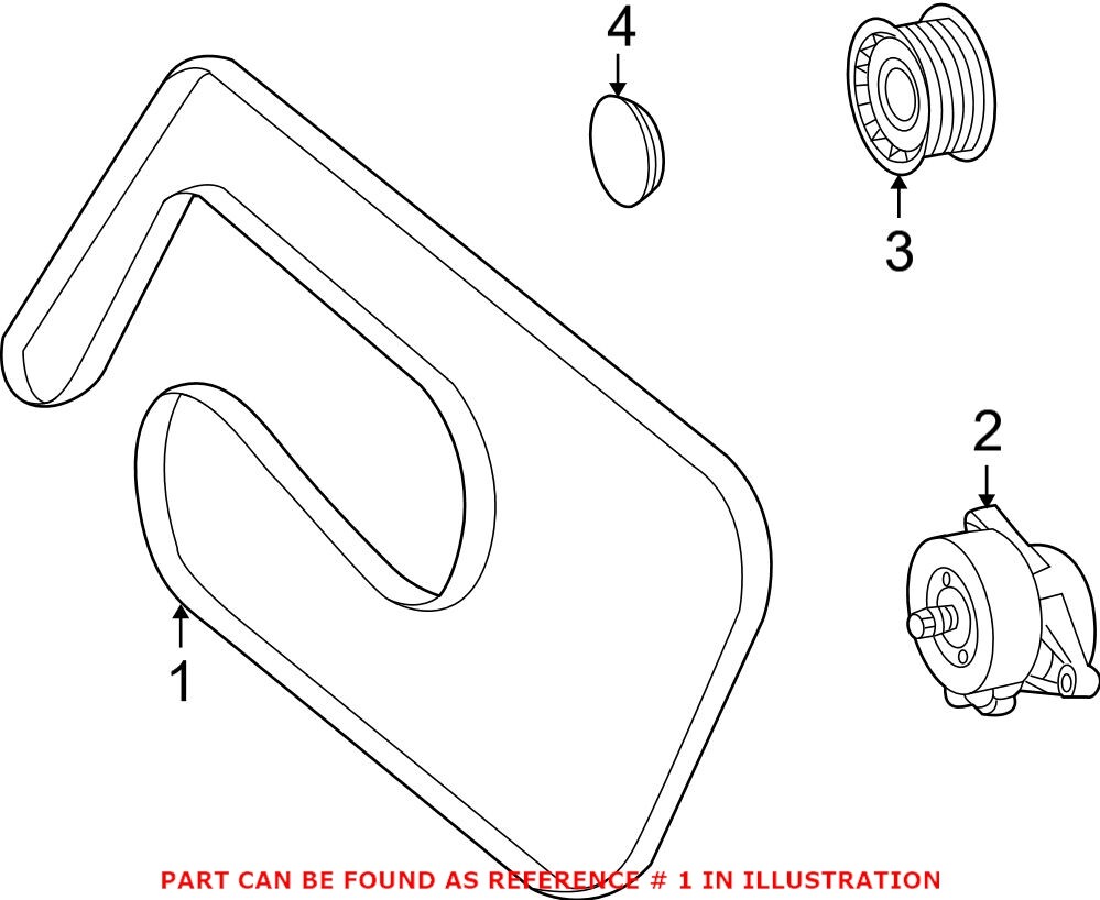 Mercedes-Benz 0149977192 Genuine OEM Factory Original Serpentine Belt ...