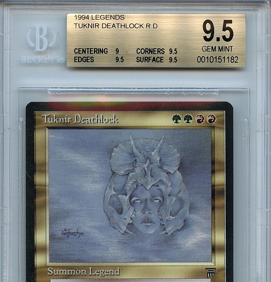 MTG Legends Tuknir Deathlock BGS 9.5 Gem Mint card Magic the Gathering ...