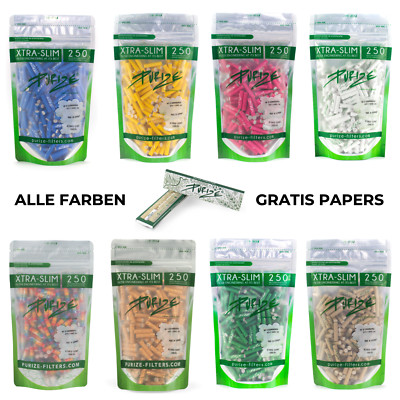 PURIZE 250 Aktivkohlefilter Xtra Slim Size 6 mm ALLE FARBEN | eBay.de