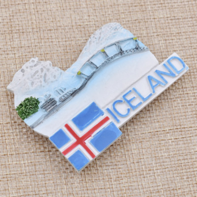 3D Funny Fridge Magnet Iceland Blue Lake for Refrigerator Travel ...