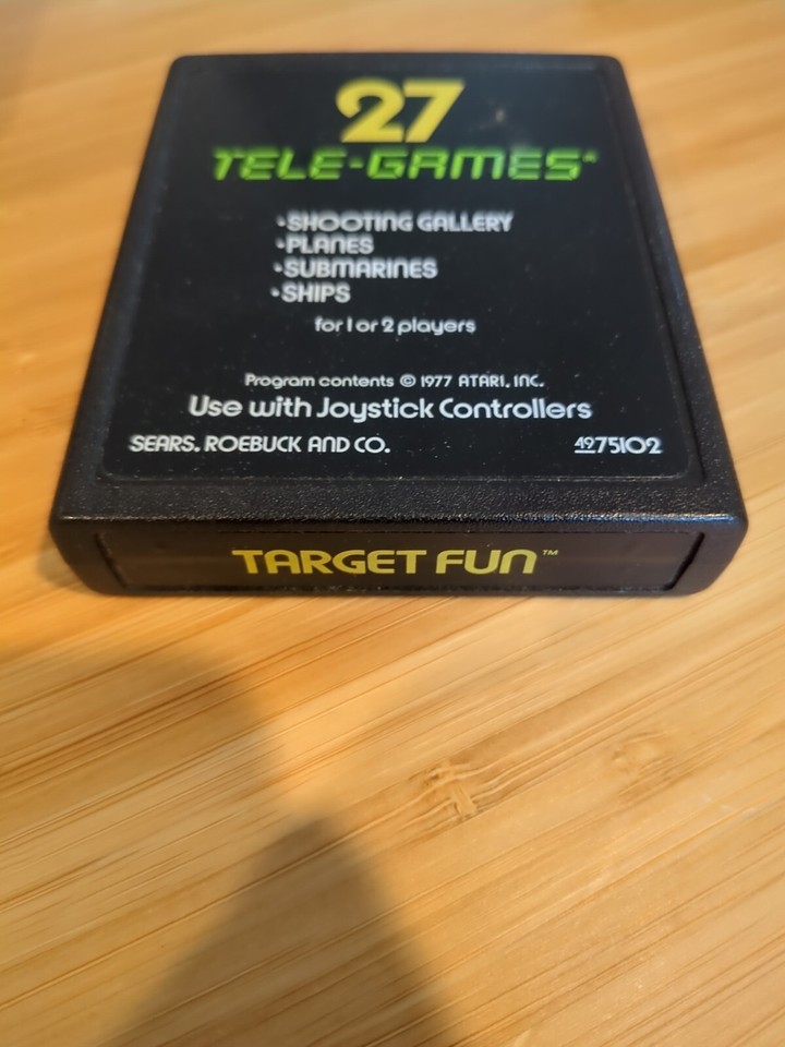 Target Fun "27 Tele-Games" (Atari 2600) By Sears, Text Label | 2600 ...