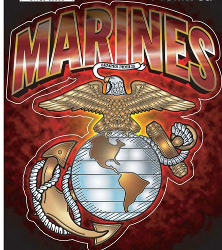 MARINE CORPS USMC EGA FULL COLOR BIG MILITARY 6.75 INCH DECAL STICKER ...