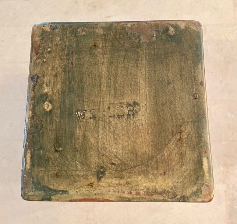 Small Antique Weller Woodcraft Roma Square Planter | eBay