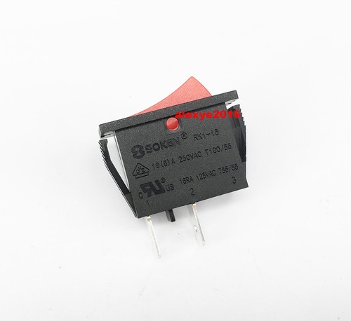 SOKEN RK1-15 Rocker Switch 16A 125/250VAC T100/55 2 Pins 2 Positions ...