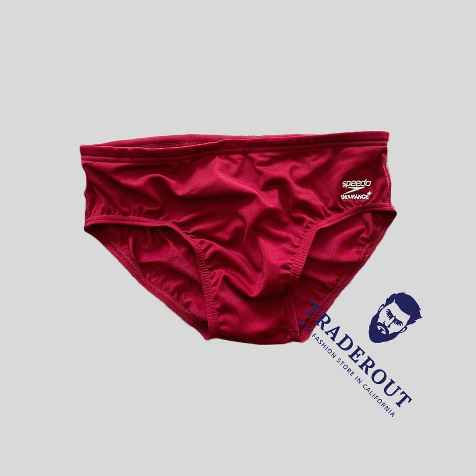 Speedo Men Maroon Red endurance swim Brief swimwear size 32 34 36 38 | eBay