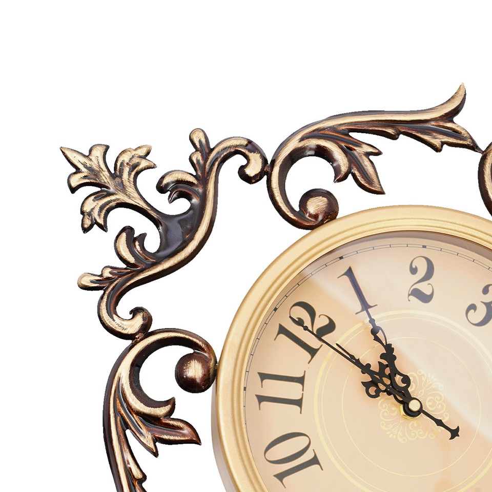 Vintage Metal Wall Clock, Decorative Retro Wall Clock for Bedroom ...