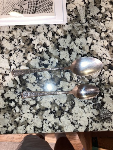 Interpur Florenz Japan Lot Of 2Tablespoons, Oval Soup Spoon Petal Black ...
