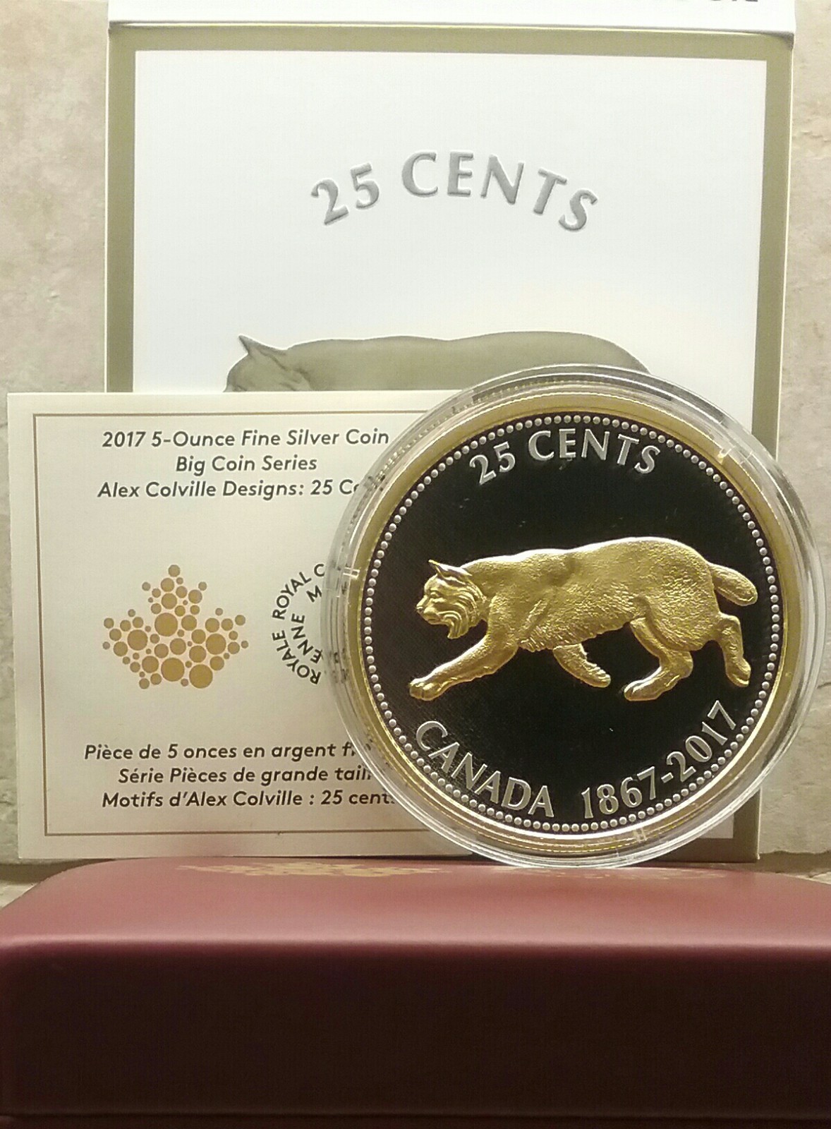 1867-2017 5OZ Big Coin Canada Alex Colville Designs Pure Silver 25 Cent ...
