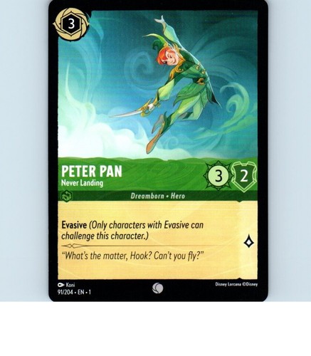 Peter Pan 91/204 Disney Lorcana Trading Card Single | eBay