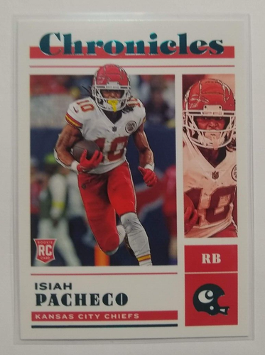 2022 Chronicles Isiah Pacheco Teal RC #36 Chiefs | eBay