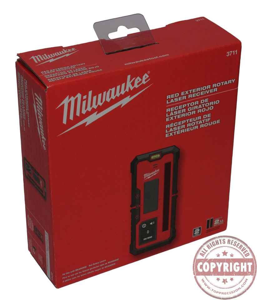 MILWAUKEE 3711 ROTARY LASER LEVEL DIGITAL RECEIVER, DETECTOR, SENSOR | eBay